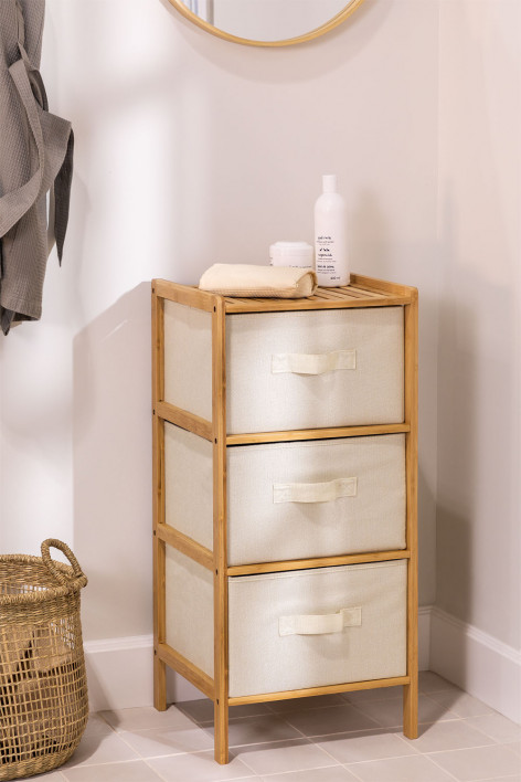 Doppelschublade aus Bambus Nafan - SKLUM