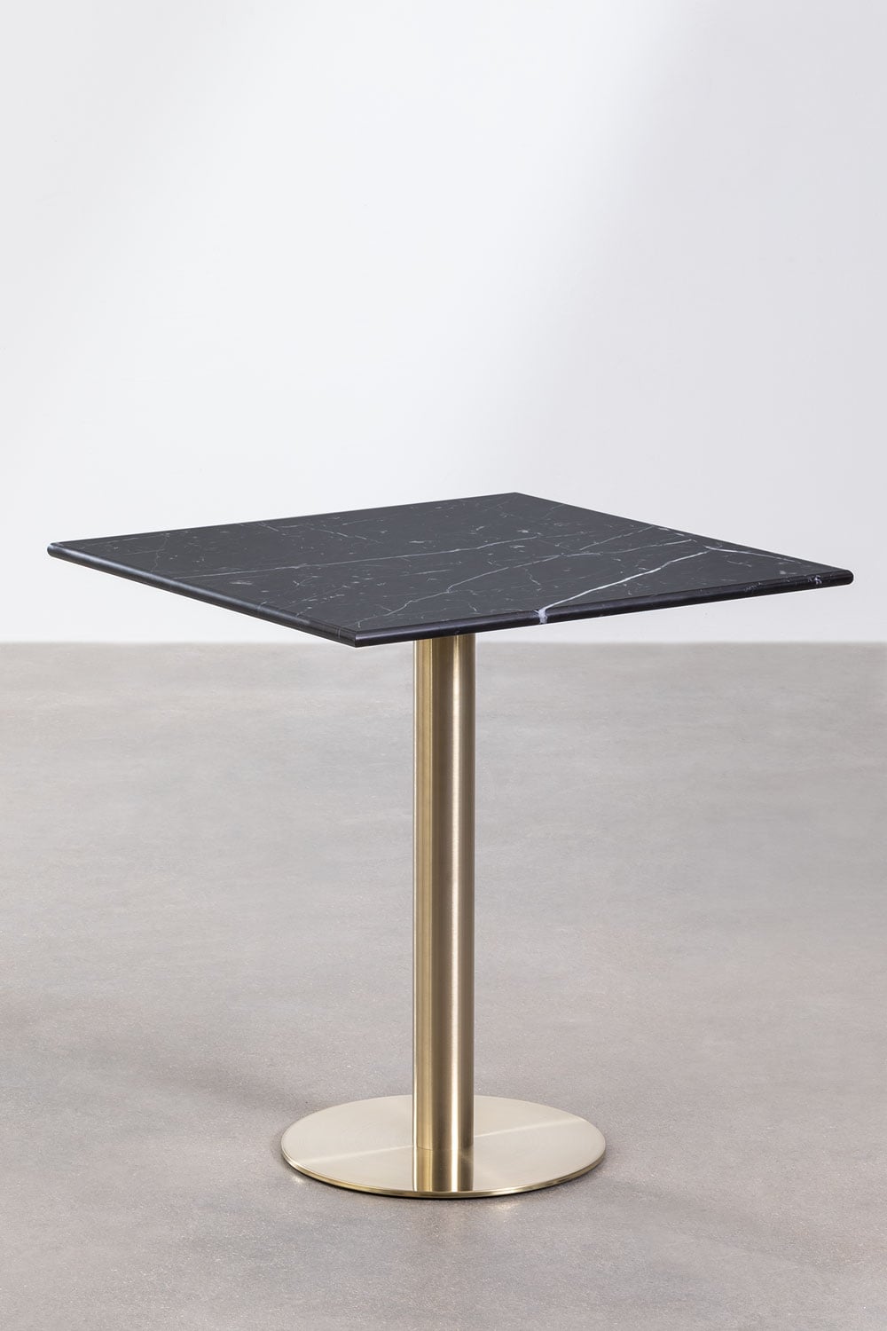 Hoher quadratischer Bartisch aus Marmor (60x60 cm) Cosmopolitan - SKLUM