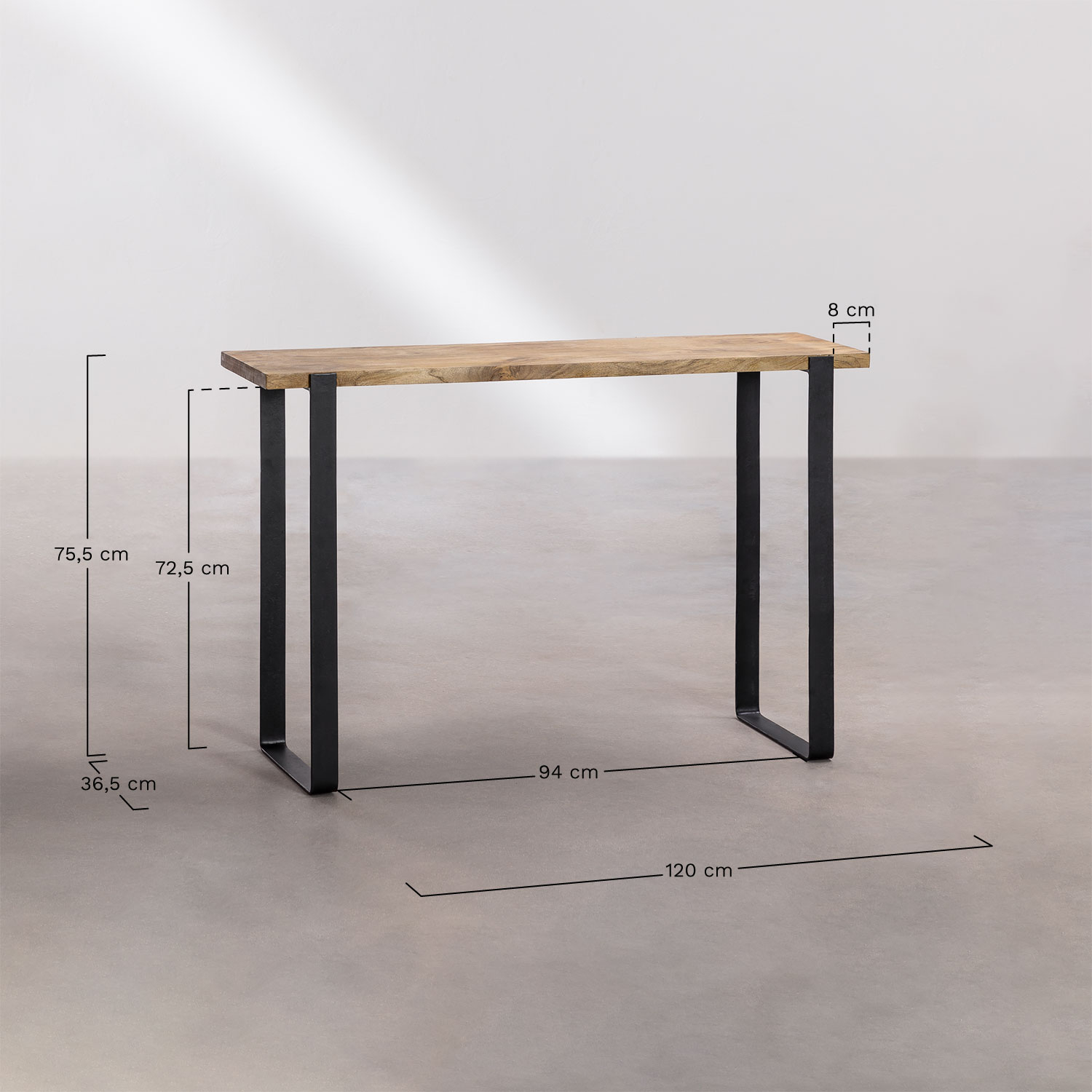 Konsole aus Mangoholz und Kiren-Metall - SKLUM