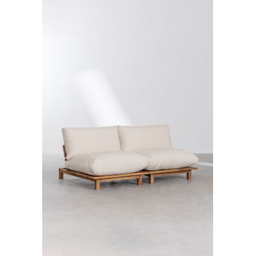 2-teiliges modulares Liegesofa aus Brina-Akazienholz - SKLUM