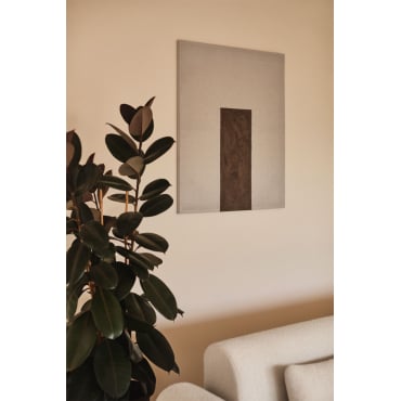 Dekorative Leinenleinwand mit Gipsstruktur (80x100 cm) Antia - SKLUM