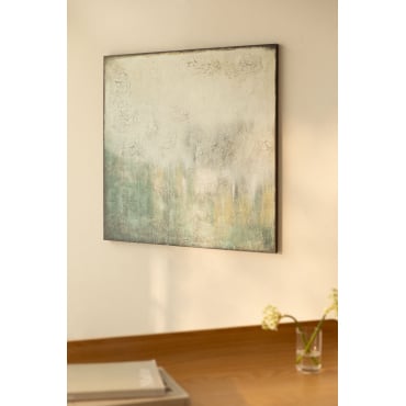 Dekorative Leinwand 100x100 cm mit Raizel-Gipsstruktur - SKLUM