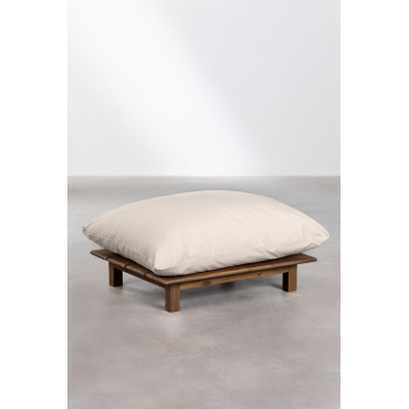 Pouf aus Akazienholz Brina - SKLUM