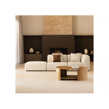Cardea 2-teiliges modulares Ecksofa mit gepolstertem Hocker - SKLUM