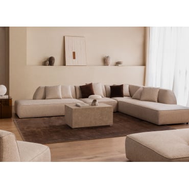 Cardea 4-teiliges modulares Ecksofa mit doppelter gepolsterter ...