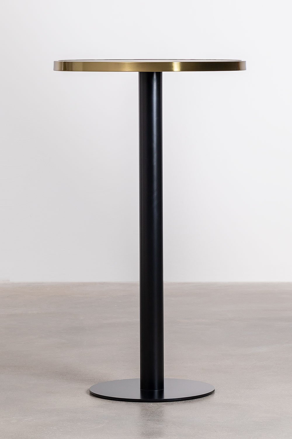 Runder Stehtisch aus Steinzeug (Ø60 cm) Amaretto - SKLUM