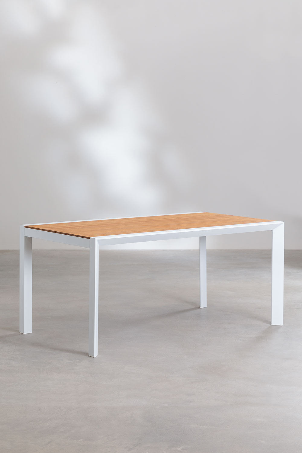 Set aus rechteckigem Tisch aus Holz und Aluminium Archer Supreme (160 x ...