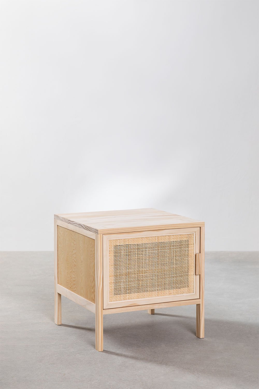Nachttisch aus Rattan und Holz Reyna Natural Kids SKLUM