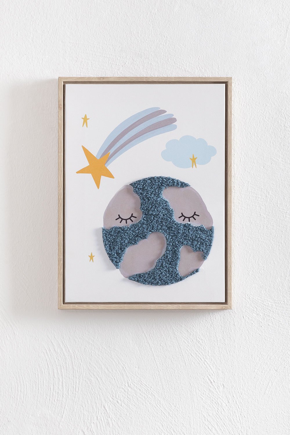 Dekoratives Bild 30x40 cm mit Textilstruktur Haley Kids - SKLUM