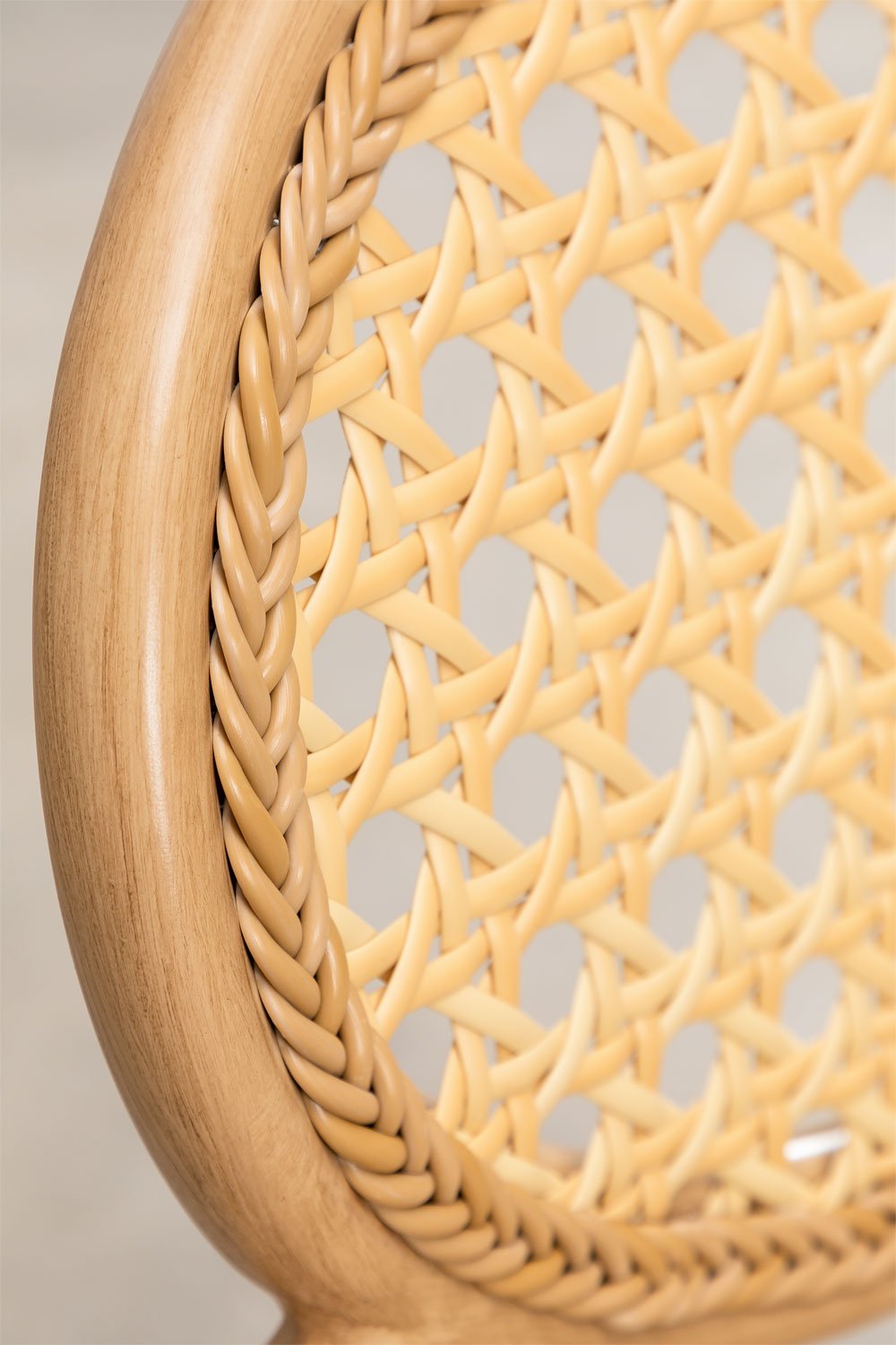 Packung mit 2 Siena-Esszimmerstühlen aus synthetischem Rattan - SKLUM