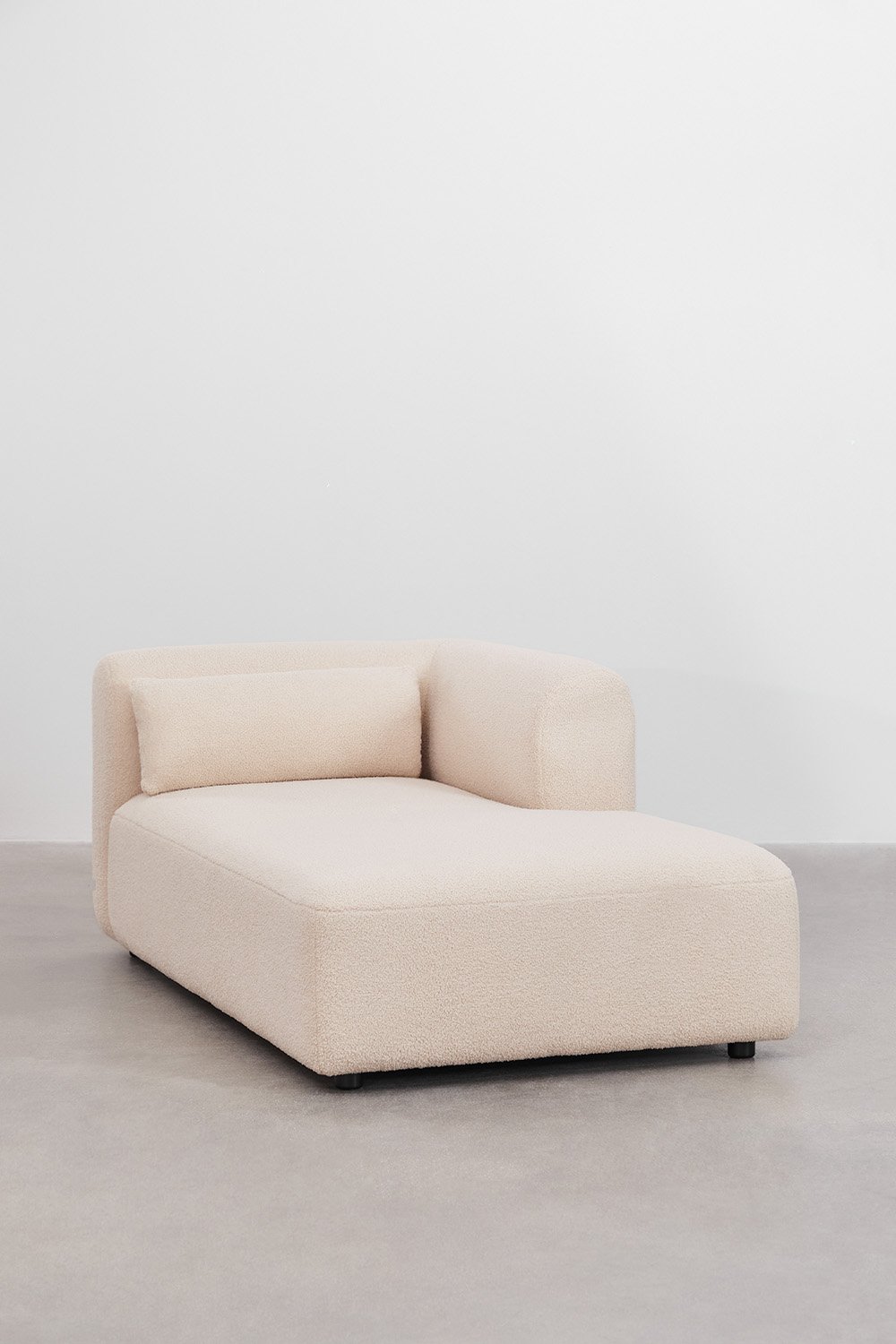 3 teiliges modulares Chaiselongue Sofa rechts mit Fogler Chaiselounge