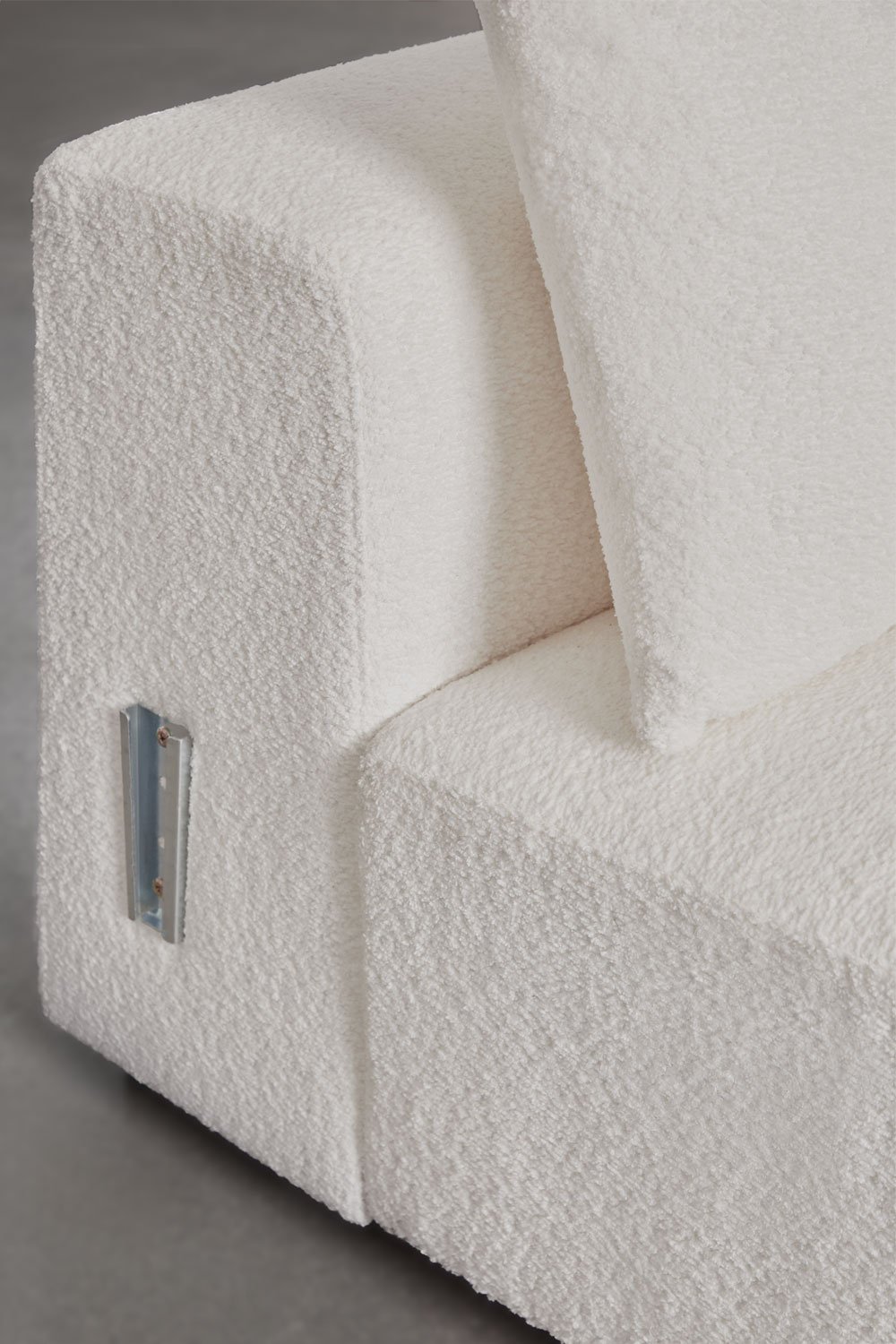 Modulares Ecksofa mit Chaiselongue links, 3-teilig mit Hocker (↔︎390 cm ...