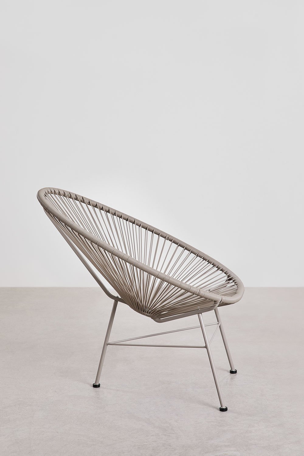 2er-Pack Sessel aus Stahl und Kunstgeflecht New Acapulco - SKLUM