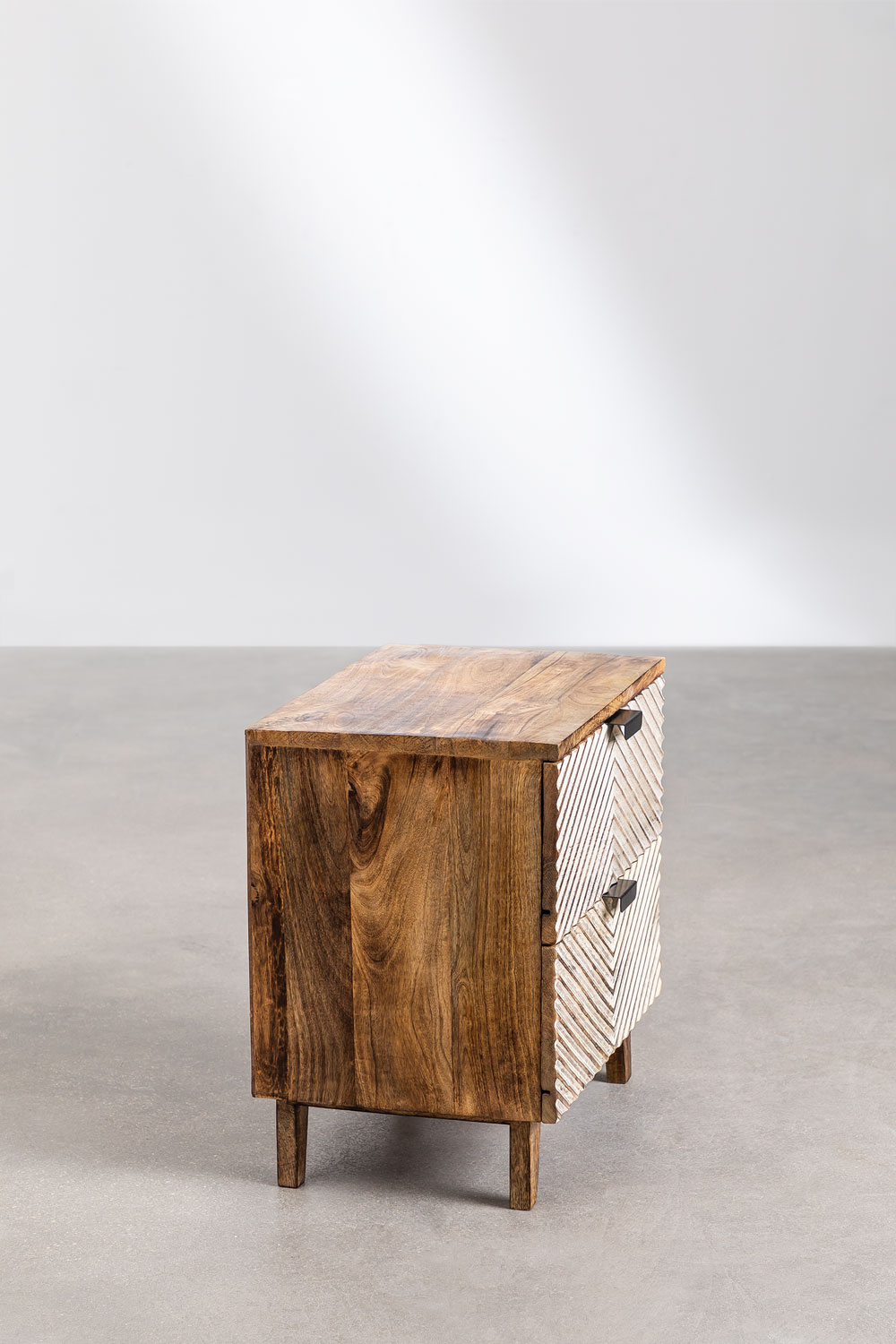 Pack mit 2 Nachttischen 50x35 cm aus Mangoholz Balary - SKLUM