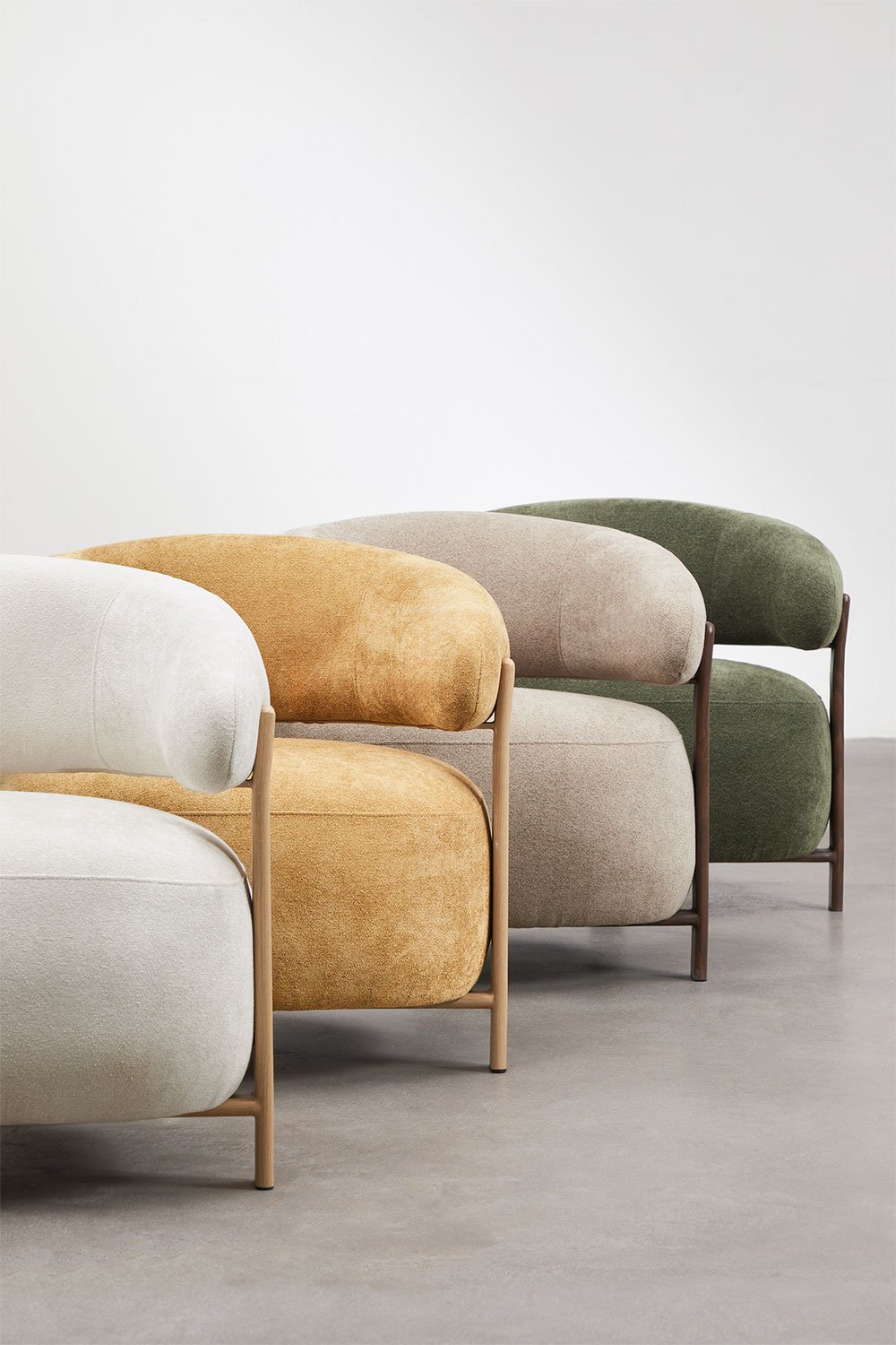 Sessel aus Chenille-Stoff und Eisen Jolie - SKLUM