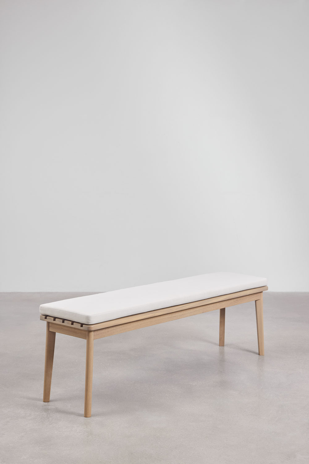 160 cm Bank aus Akazienholz und Kaela-Stoff - SKLUM