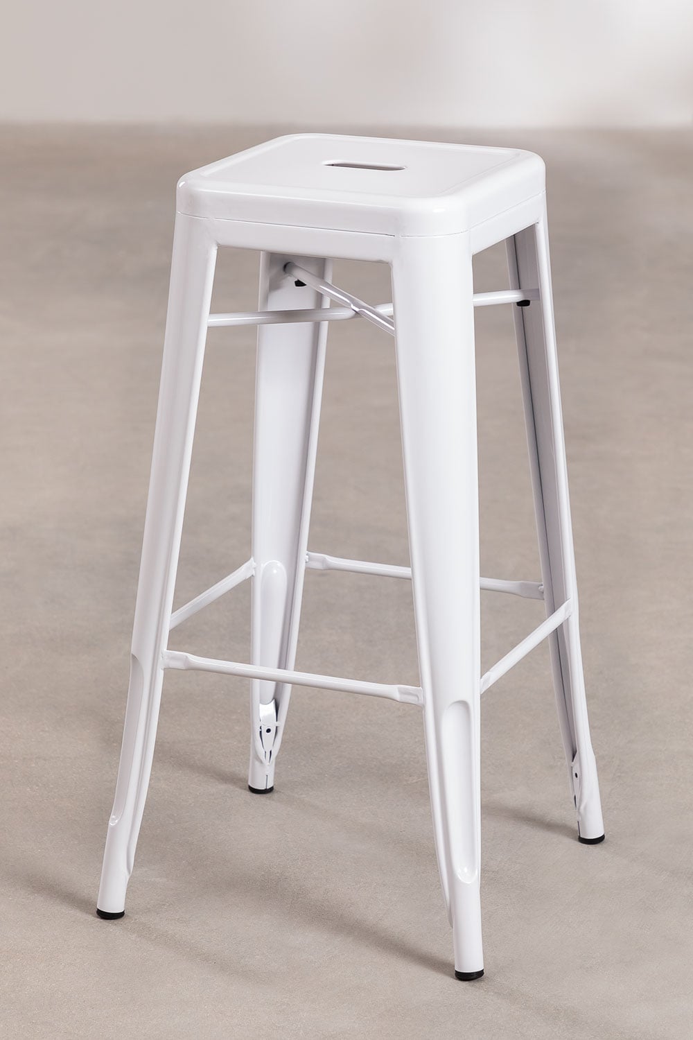 4er-Pack stapelbare Barhocker aus Stahl Lix - SKLUM