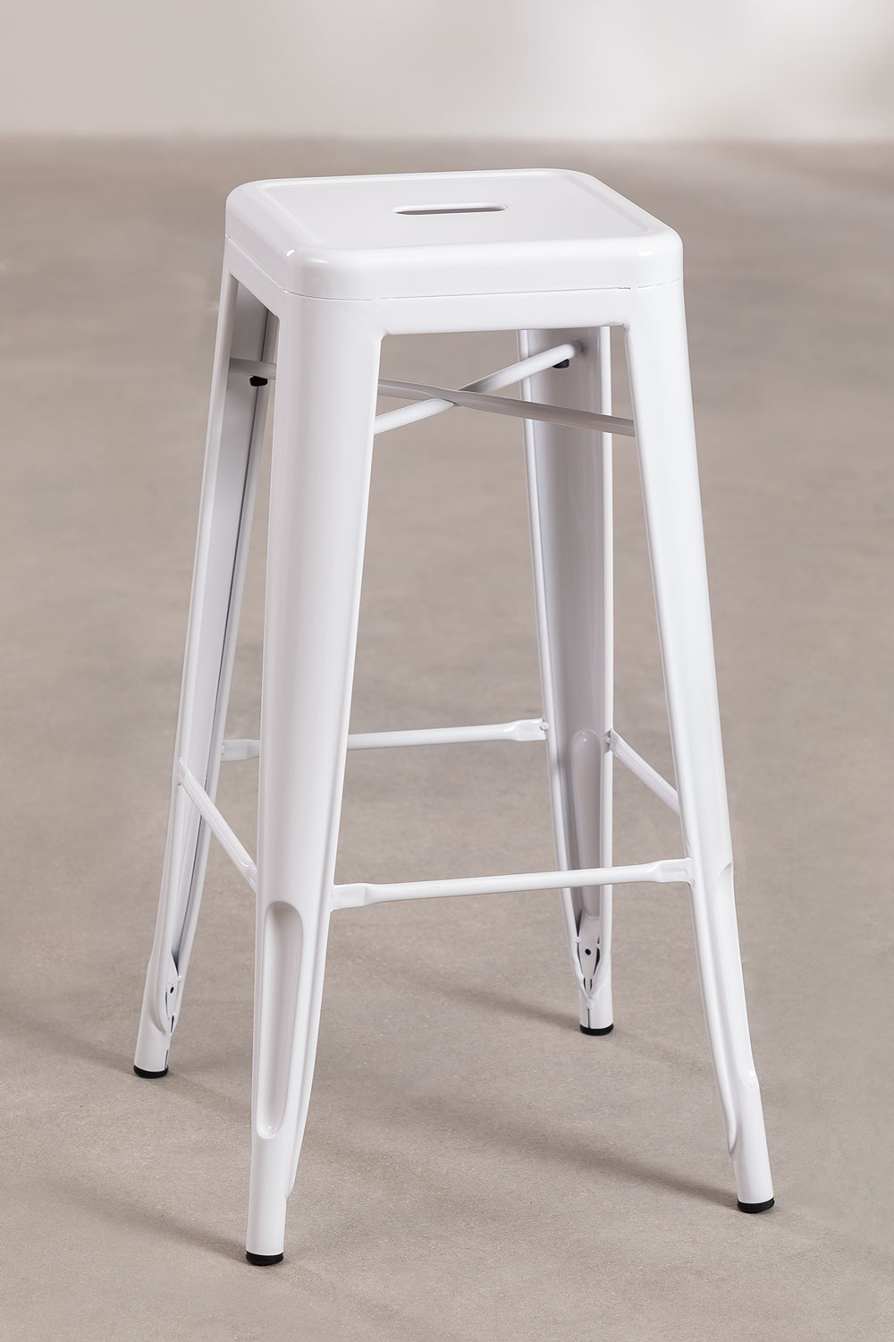 4er-Pack stapelbare Barhocker aus Stahl Lix - SKLUM
