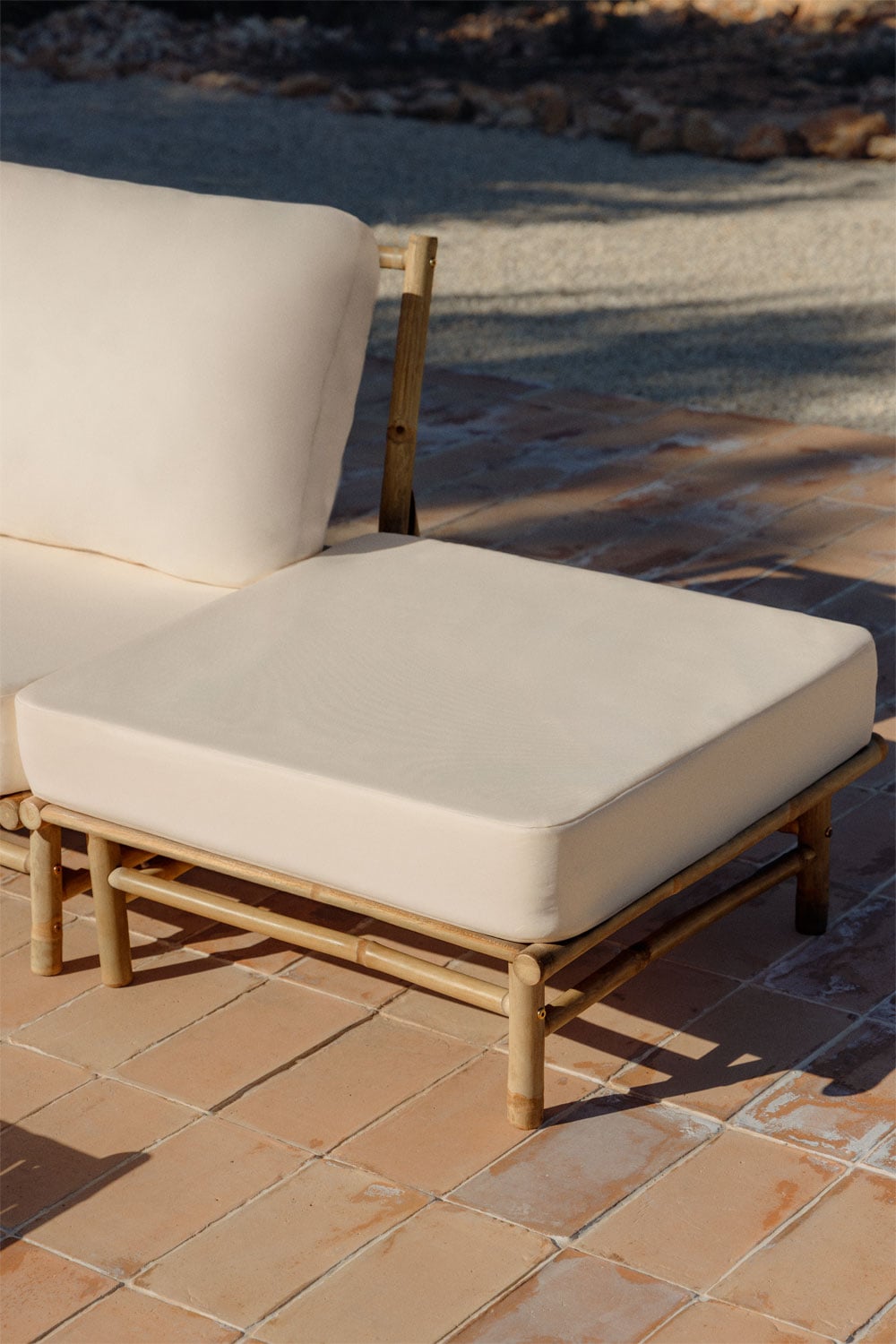 Gartenhocker aus Bambus Isendra - SKLUM