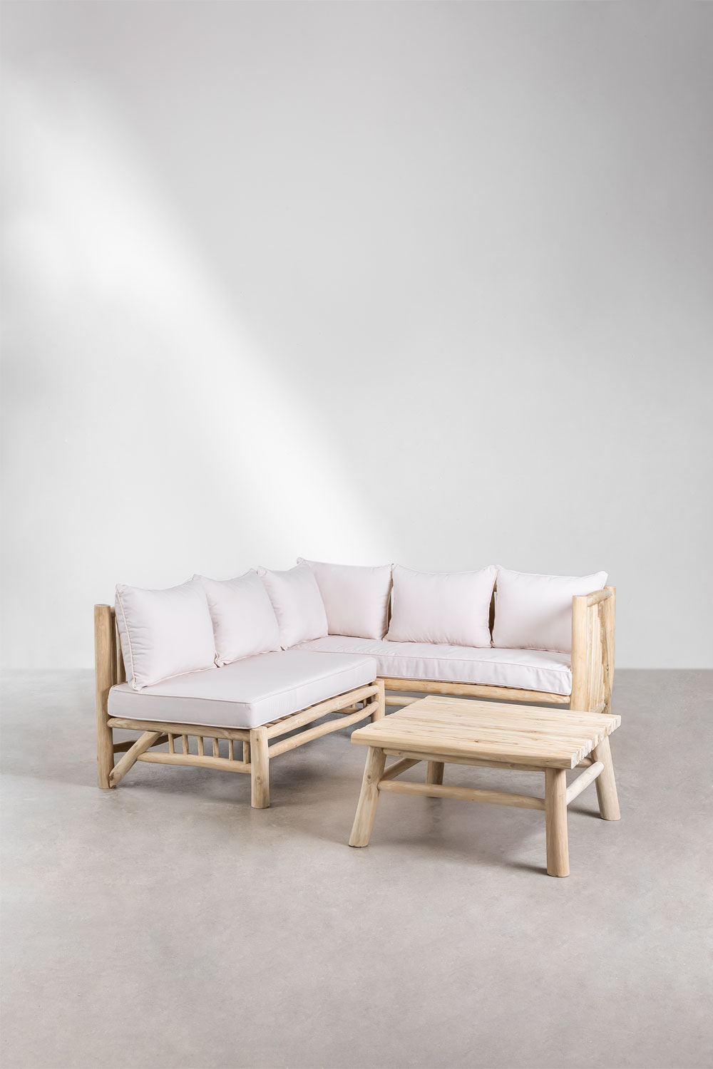 Cabecero para Cama de 150 cm en Madera de Teca Narel - SKLUM