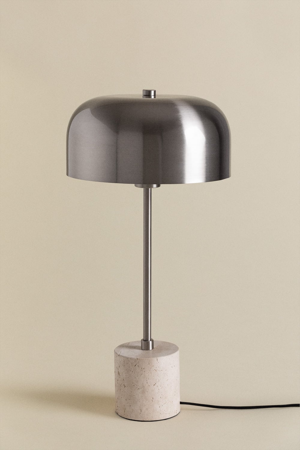 Lámpara de Mesa LED en Cristal y Acero Deruent - SKLUM