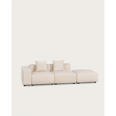 Sofá modular esquinero izquierdo de 2 piezas con reposabrazos bajo y ...