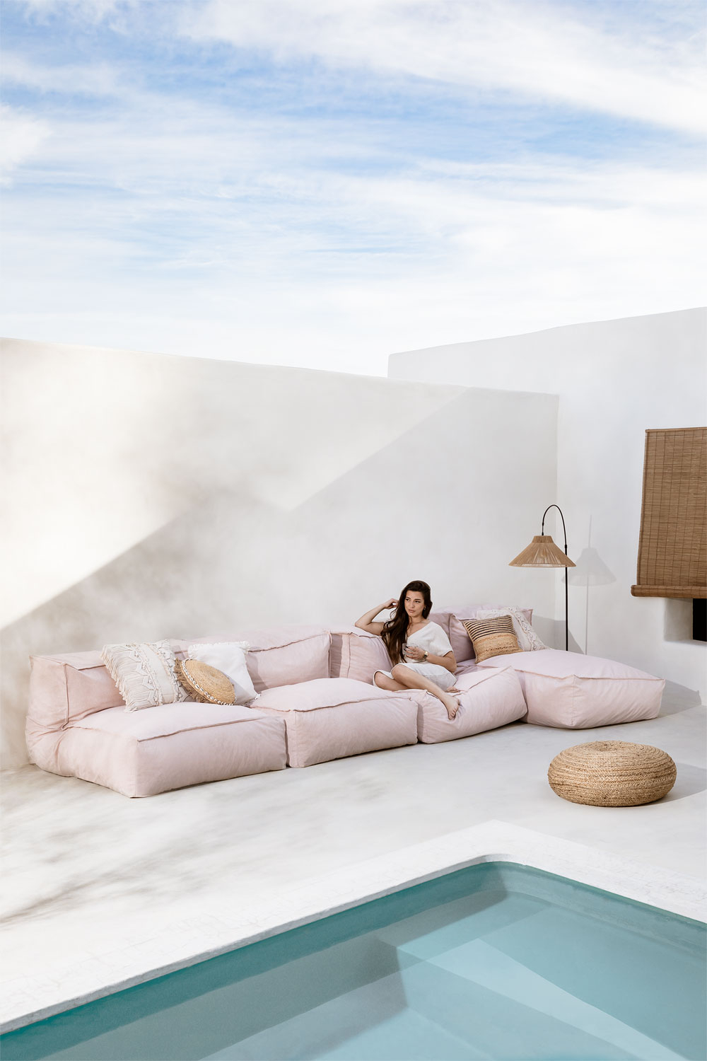Sofá Modular Chaise Longue de 4 piezas para Jardín Dojans - SKLUM
