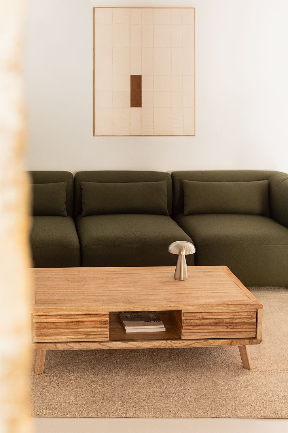 Mesa de centro rectangular 120x60 cm en madera Deleyna - SKLUM