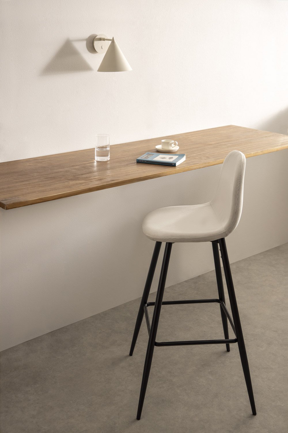 Pack de 2 taburetes altos en pana Glamm - SKLUM