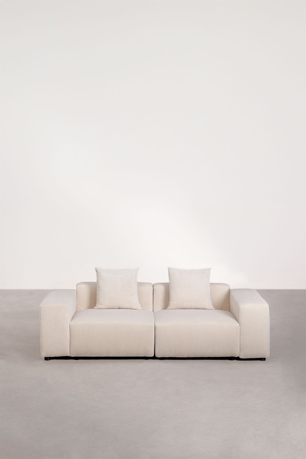 Sofá modular de 2 piezas ↔︎230 cm con reposabrazos bajo Bruna - SKLUM