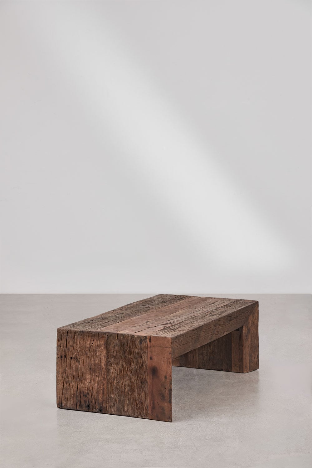 Mesa de centro rectangular 120x60 cm en madera reciclada Juvira - SKLUM