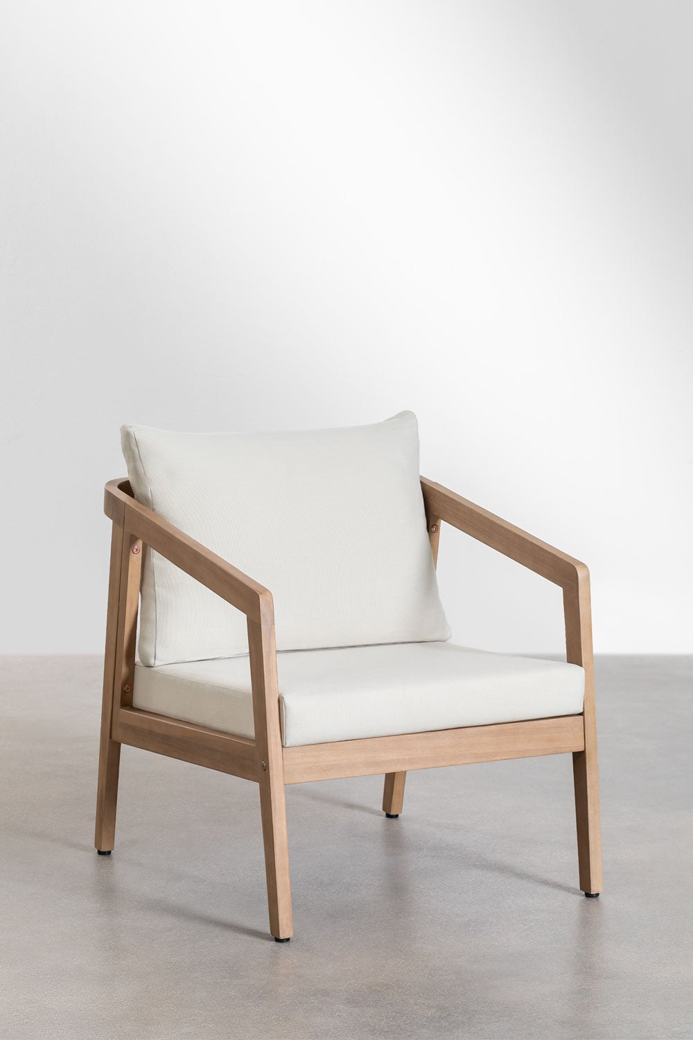 Sillón en madera de acacia Kaela - SKLUM