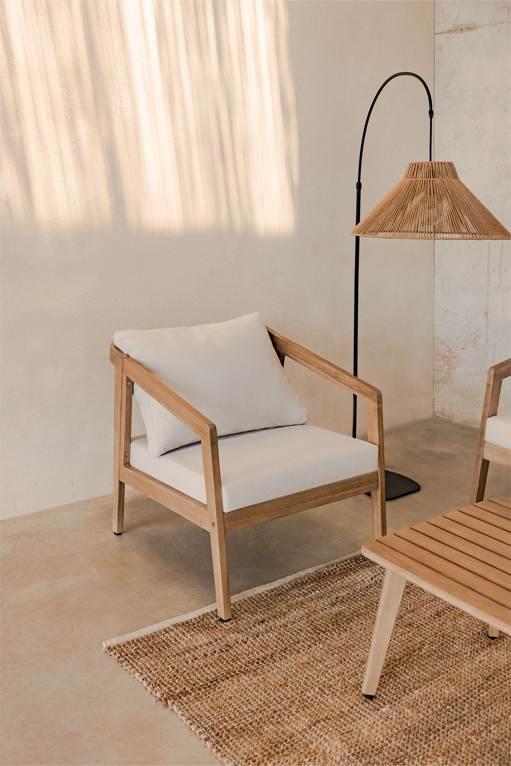 Pack de 2 sillones en madera de acacia Kaela - SKLUM