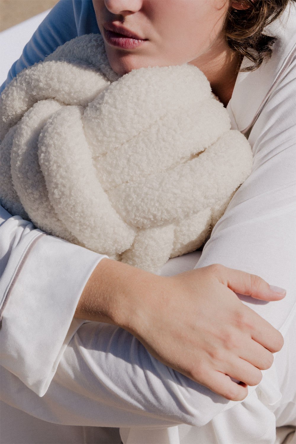 Cojín redondo Ø25 cm en borreguito Ibona - SKLUM