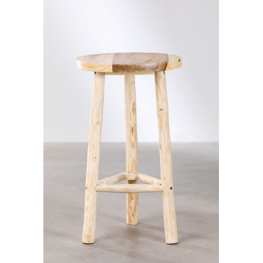 Table haute ronde Ø60 cm en bois Narel - SKLUM