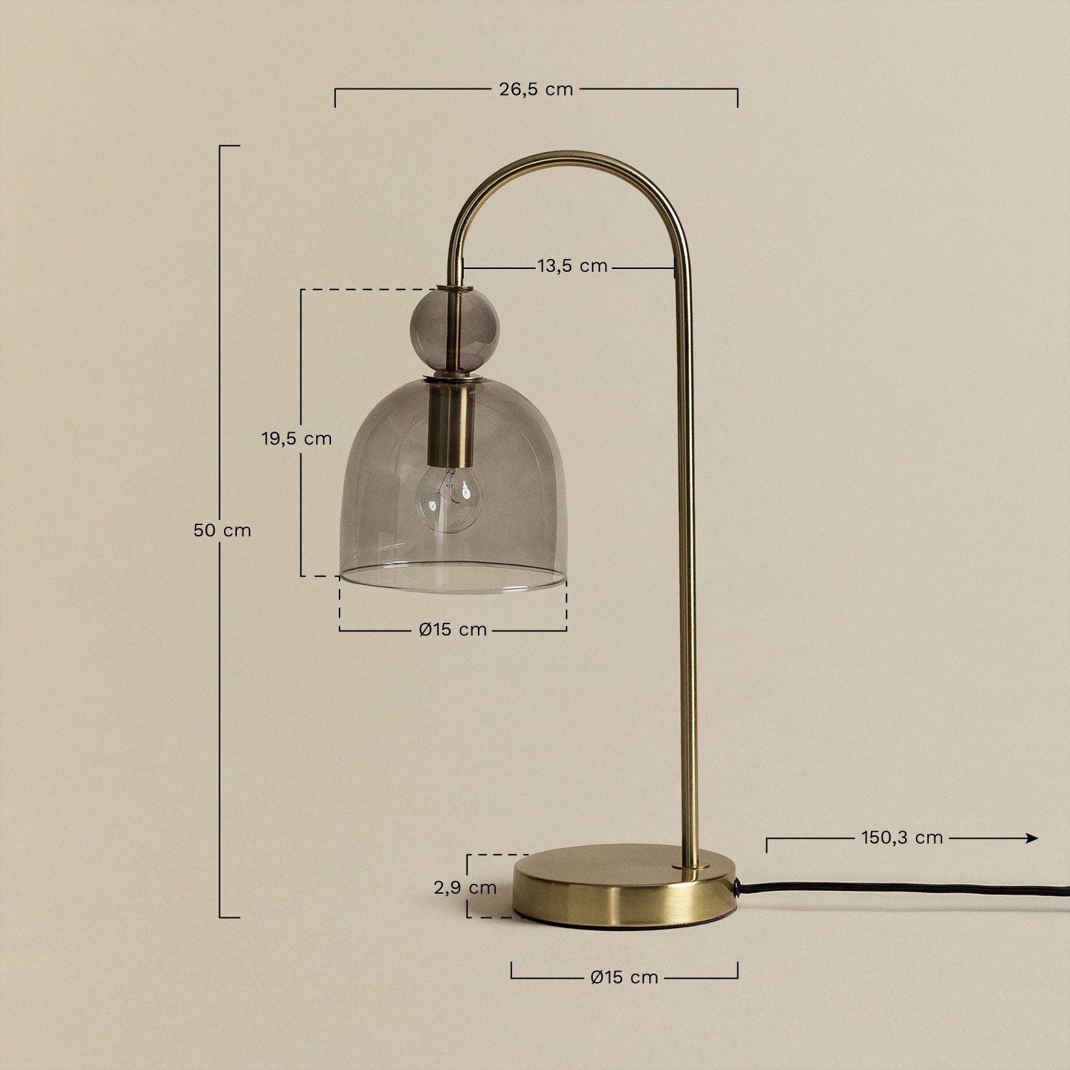 Lampe de table en cristal Bezany - SKLUM