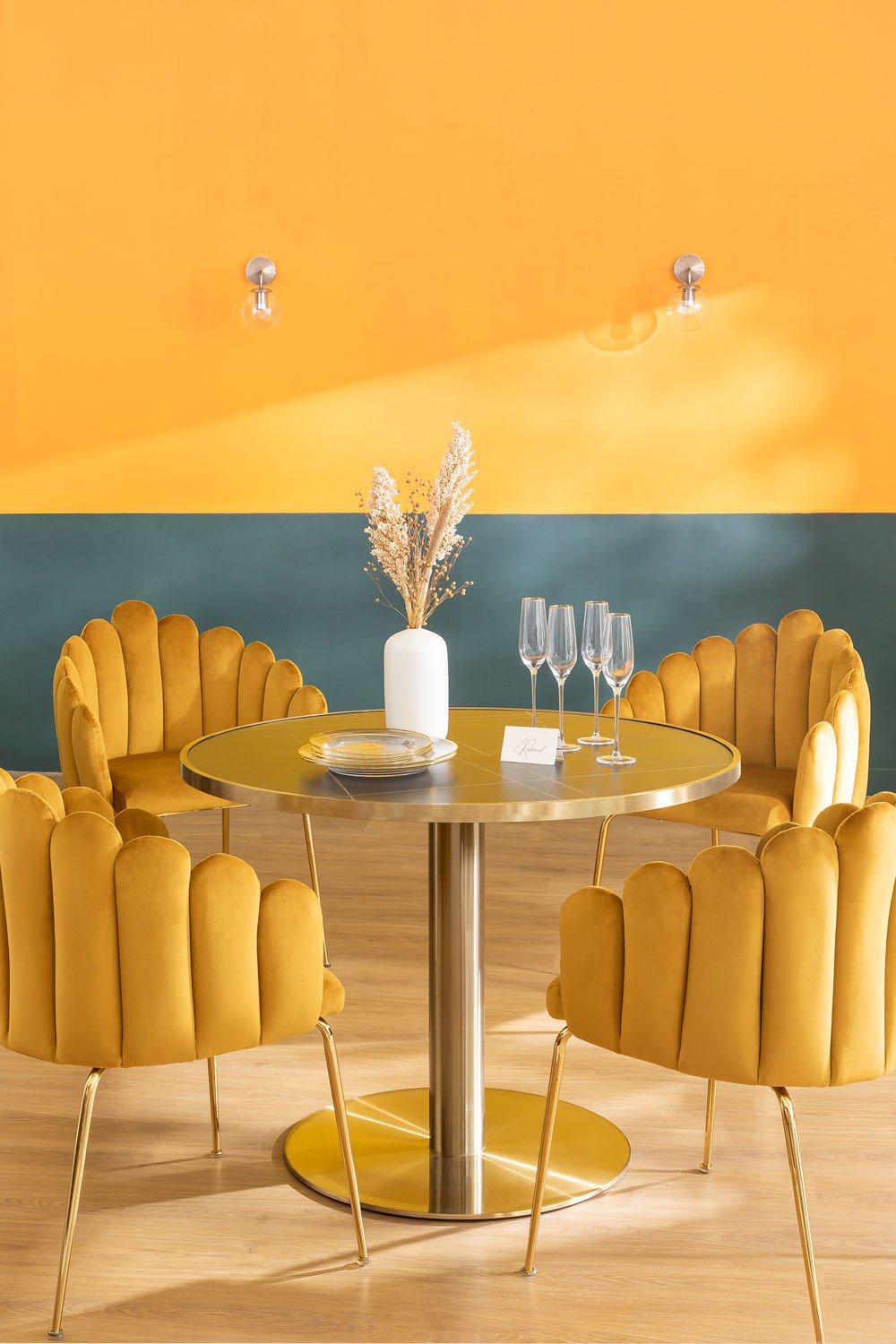 Table de bar ronde Ø100 cm en acier Briselda - SKLUM