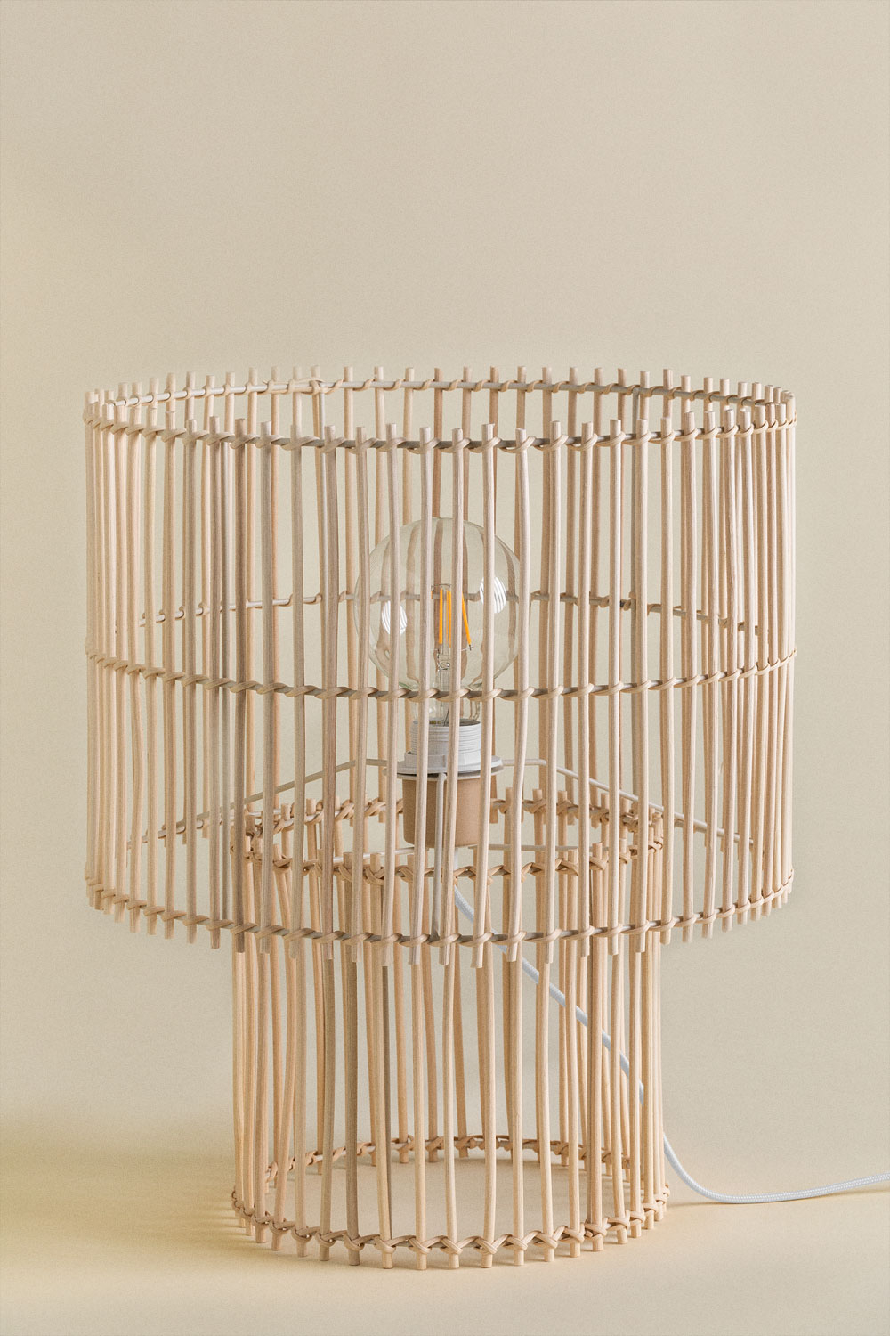 Lampe de table en rotin et métal Felicia - SKLUM