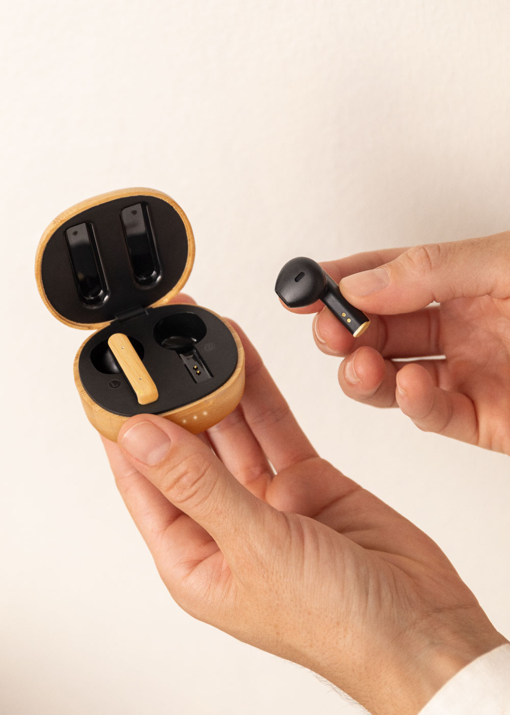 CREATE EARPHONES BAMBOO Ecouteurs sans fil Bluetooth