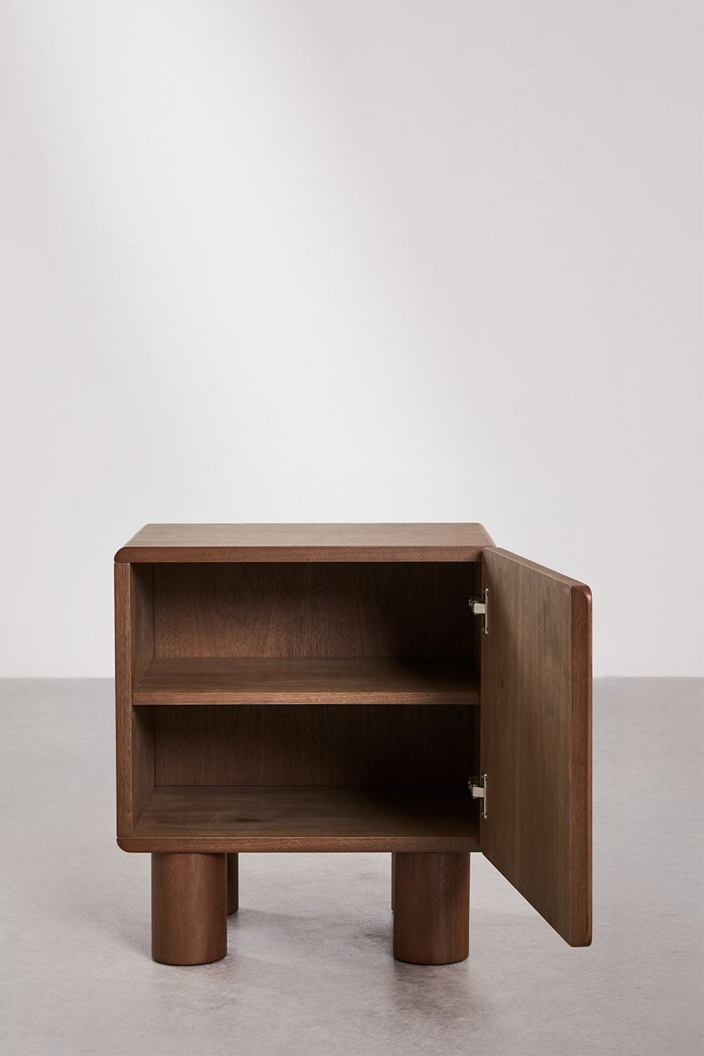 Table de chevet rectangulaire 50x40 cm en MDF et placage Gumeri - SKLUM