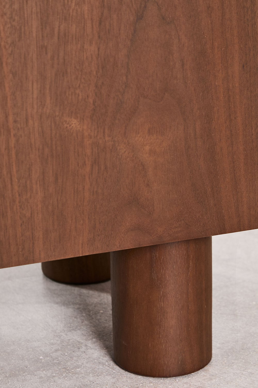 Table de chevet rectangulaire 50x40 cm en MDF et placage Gumeri - SKLUM