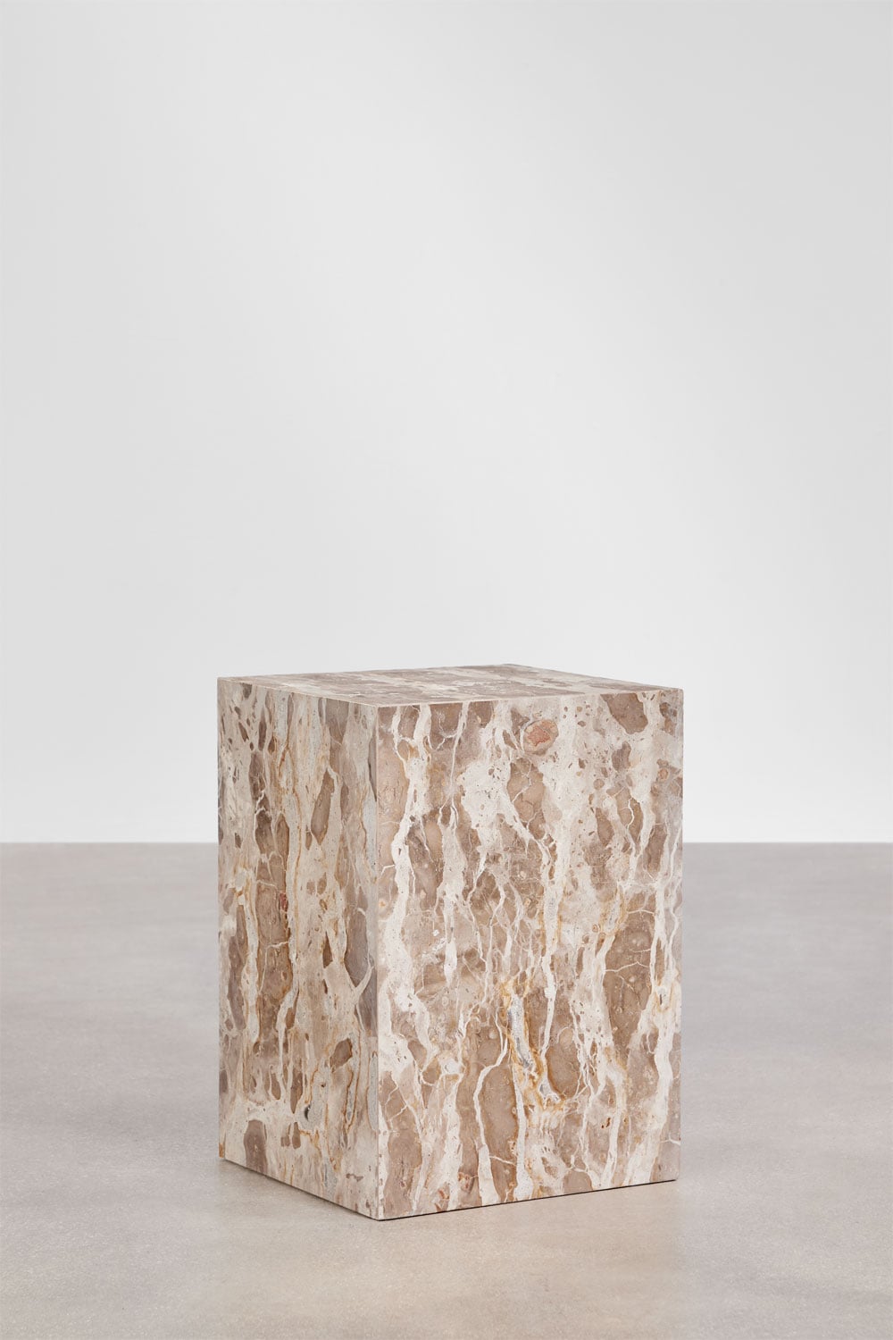 Table de chevet carrée 35x35 cm en pierre naturelle Aluret - SKLUM