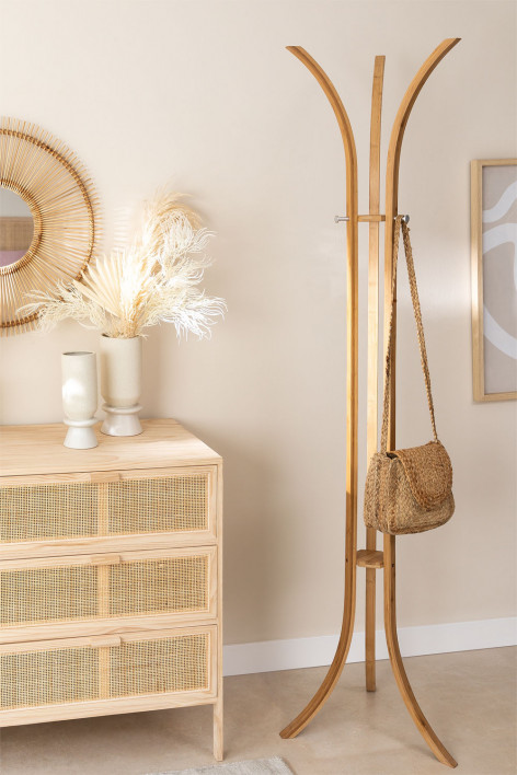 Bamboo Floor Coat Stand Gaizka - SKLUM