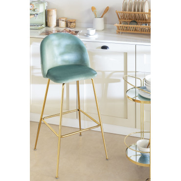 Design Velvet High Stool Kana - SKLUM