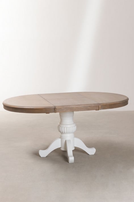 Horus Wood & Stainless Steel Extensible Dining Table (120 cm - 180 cm ...