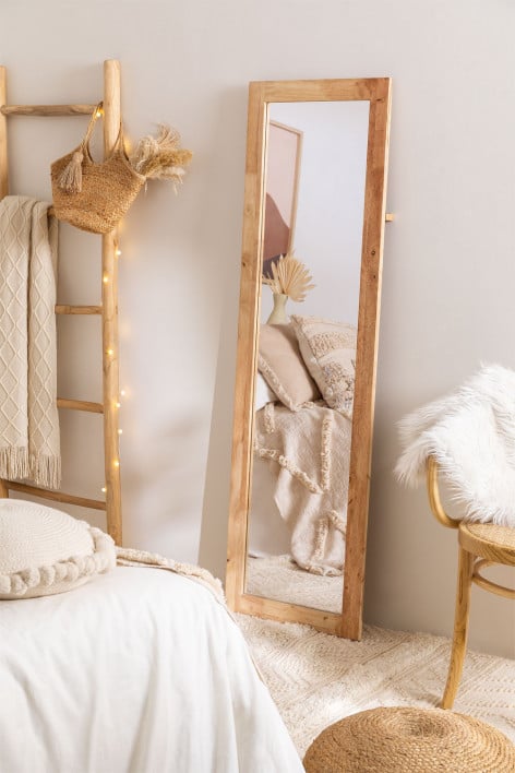 Recycled Wood Mirror Drev (178.5x79 cm) - SKLUM