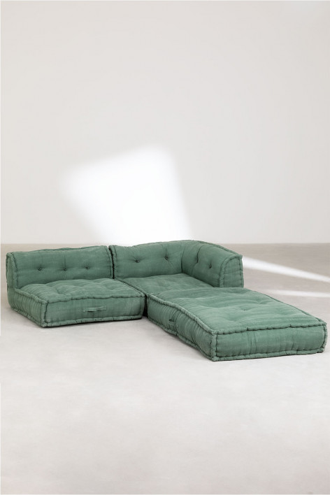 Modular Corner Sofa in Cotton Dhel - SKLUM