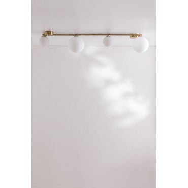 Iron ceiling light with 4 Uvol glass balls - SKLUM