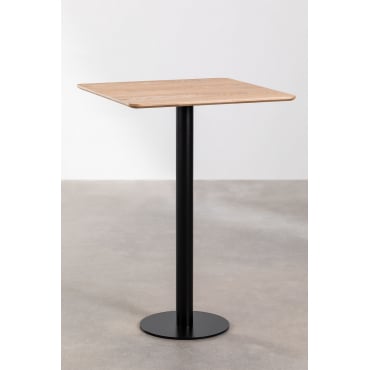 Square Ash Wood High Bar Table FRAPPE - SKLUM