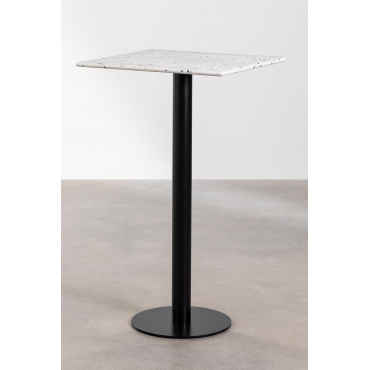 Square 60x60 cm high bar table in Dolce terrazzo - SKLUM